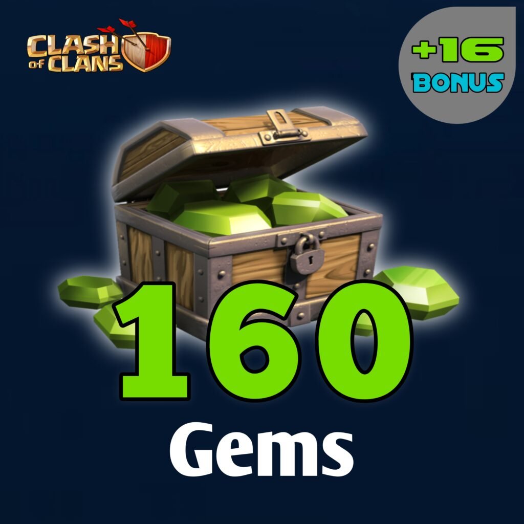 Clash Of Clans 160 Gems +16 Bonus Gems Package Overview